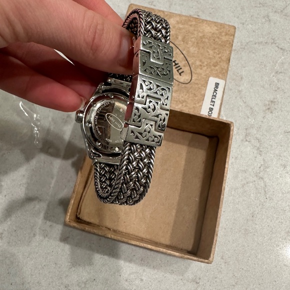 Lois Hill | Jewelry | Lois Hill Sterling Silver Engraved Swiss Movement Watch | Poshmark